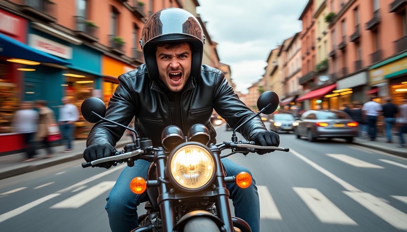 Toulouse : un motard imprudent sans casque perd le contrôle après de ...