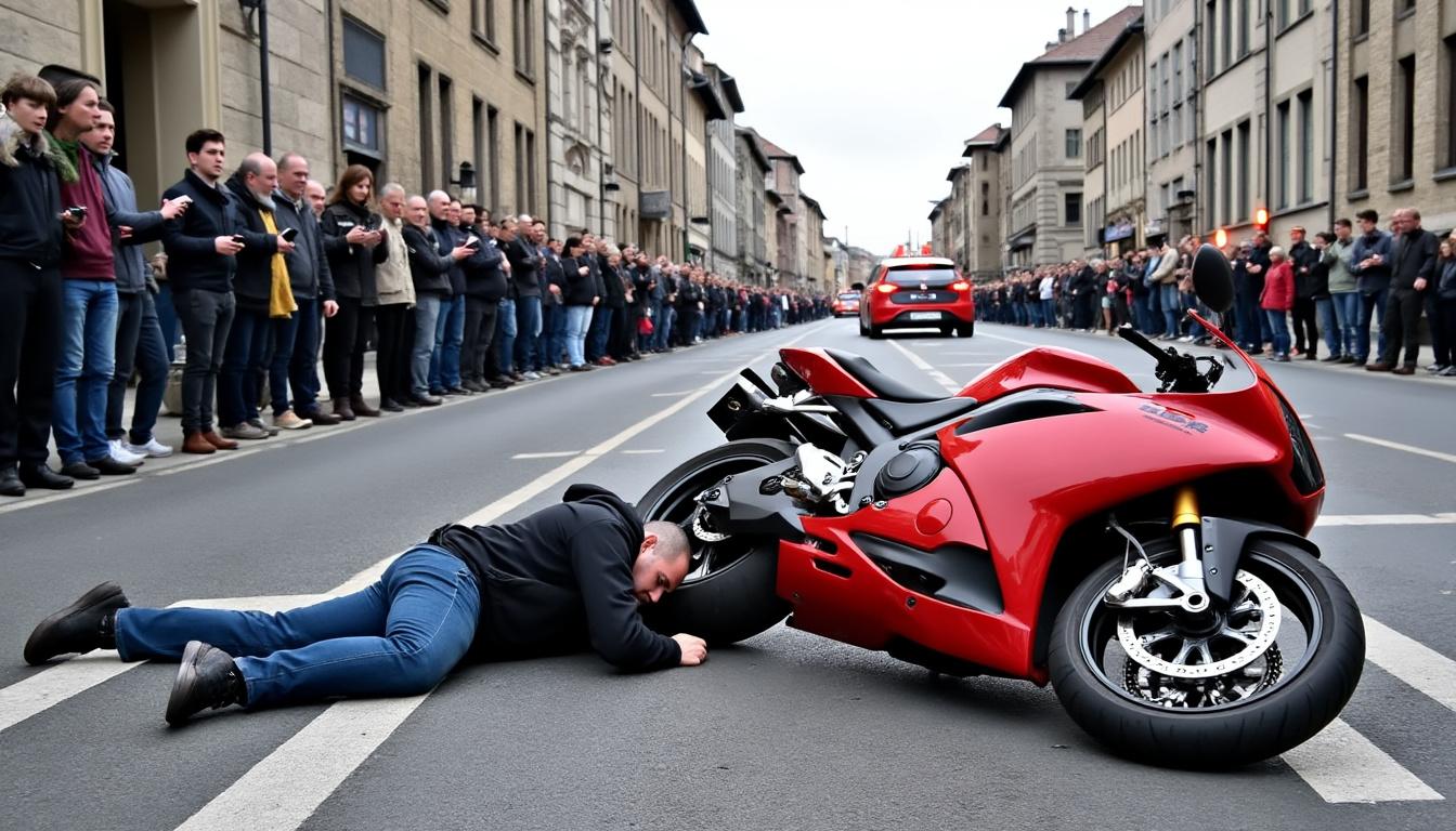 Un accident de moto à Grenoble : un motard se blesse gravement en ...